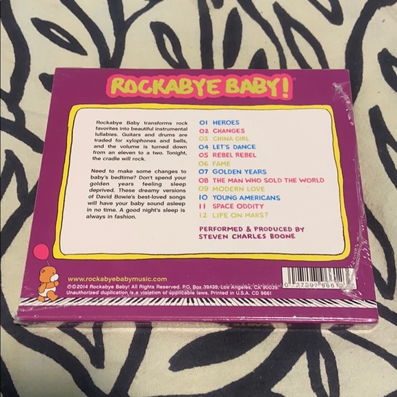 Rockabye Baby! | Other | Rockabye Baby David Bowie Cd | Poshmark